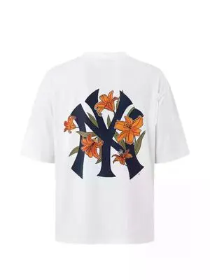 New Era Mlb Floral New York Yankees Logo-print T-shirt - White