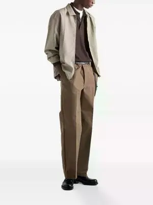 Prada Long-sleeved Superfine Wool Polo Sweater