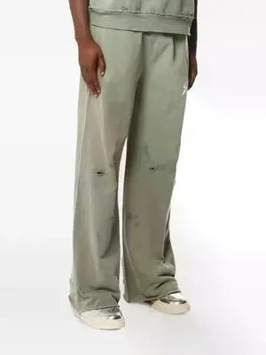 PURPLE BRAND Slugger" Distressed Logo-print Track Pants