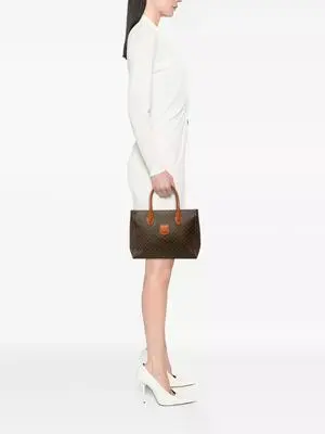 Celine 20th Century Macadam Coated Canvas Tote Bag