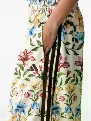 Adidas Floral Print Palazzo Pants With Side Stripe Detail