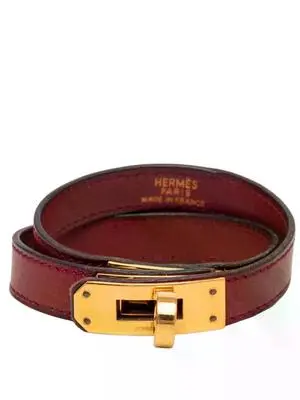 Hermès 2002 Swift Kelly Double Tour Bracelet Costume Bracelet - Red