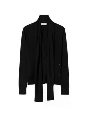 RETORI Scarf-detail Button-up Cardigan