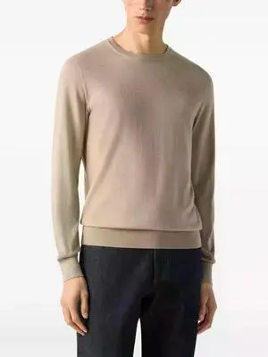 Zegna Cashseta Mélange Crew-neck Sweater