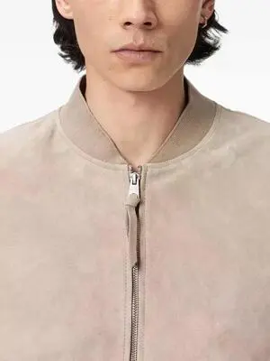 ALLSAINTS Suede-finish Zip-up Bomber Jacket