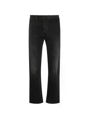 Gucci Web-stripe Straight-leg Jeans - Black