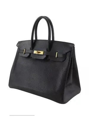 Hermès 1998 Fjord Birkin Retourne 35 Handbag