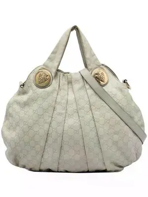 Gucci 2016-2026 Large Guccissima Hysteria Satchel - Brown