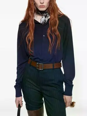 Acne Studios Contrast-collar Silk-blend Sweater