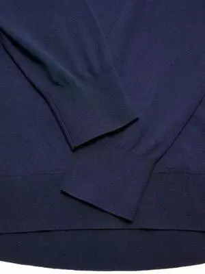 Acne Studios Contrast-collar Silk-blend Sweater - Blue