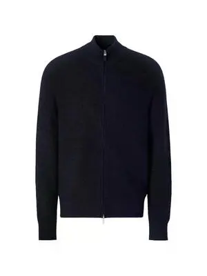 Zegna Navy Cashseta Full-zip Cardigan - Blue