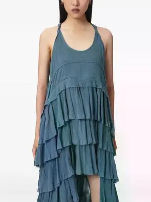 ALLSAINTS Maxi Tiered Ruffled Dress - Blue
