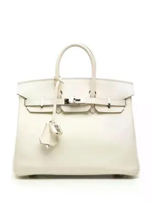 Hermès 2023 Swift Birkin Retourne 25 Handbag - White