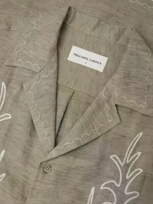 Frescobol Carioca Alves Palm-embroidered Shirt