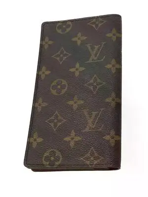 LOUIS VUITTON 2005 Monogram Porte Valeurs Checkbook Wallet Long Wallets - Brown