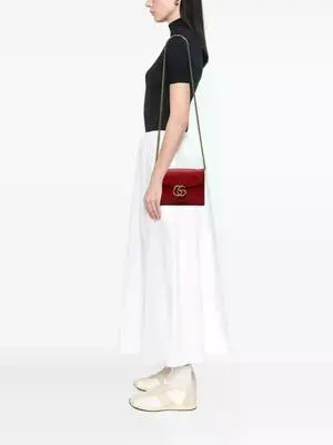 Gucci Gg Marmont Wallet On Chain Crossbody Bag - Red
