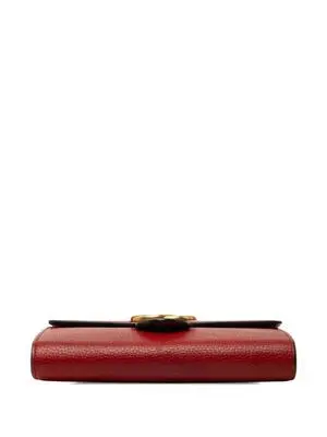 Gucci Gg Marmont Wallet On Chain Crossbody Bag - Red