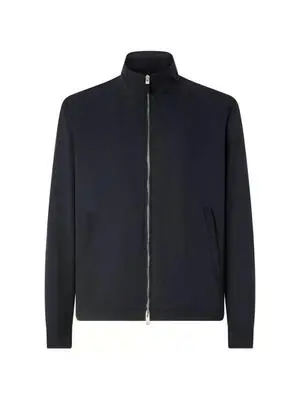 Zegna Navy Microfiber Motorin 100cc Blouson - Blue