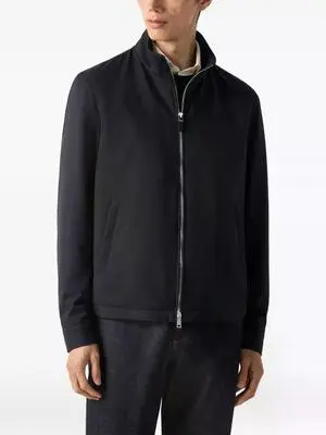 Zegna Navy Microfiber Motorin 100cc Blouson