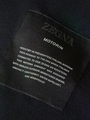 Zegna Navy Microfiber Motorin 100cc Blouson