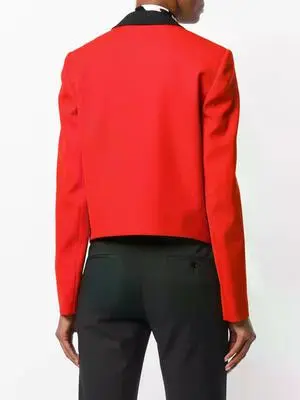 LANVIN Contrast Lapel Jacket - Red