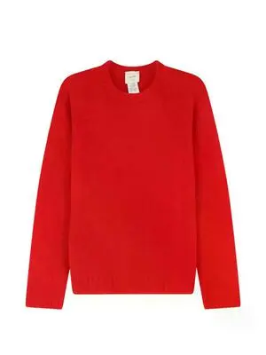 ALYSI Ribbed-trim Crew-neck Sweater - Red