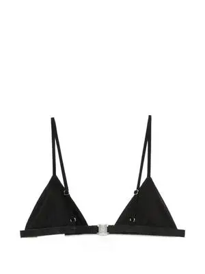 Patrizia Pepe Rhinestone Triangle Bra - Black