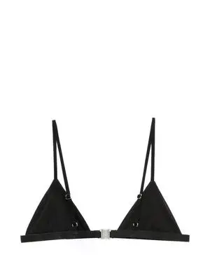 Patrizia Pepe Rhinestone Triangle Bra - Black
