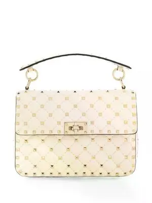 Valentino Garavani Rockstud Spike Quilted Leather Tote Bag - Neutrals