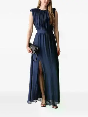 HAVEONE Gathered Side-slit Maxi Dress