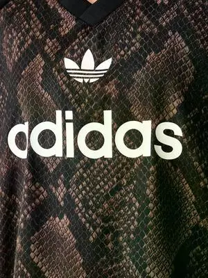 Adidas Snake-print Logo-print T-shirt