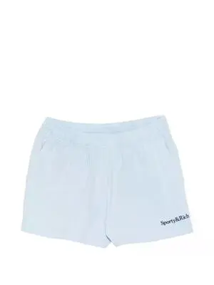 SPORTY & RICH Logo-embroidered Track Shorts