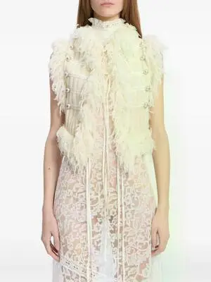 ANN DEMEULEMEESTER Odda Marsina Waistcoat - White