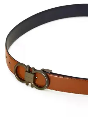 FERRAGAMO Reversible Gancini Belt - Brown