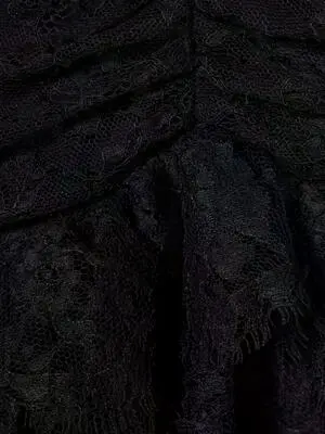 Alessandra Rich Chantilly Lace Halterneck Maxi Dress
