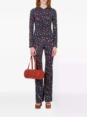 Moschino Printed Technical Nylon Zippered Hoodie