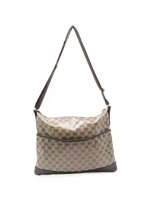 Gucci Crystal Messenger Canvas Bag