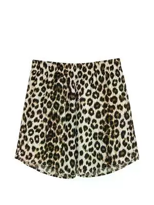 JUCCA Leopard-print Elasticated Shorts