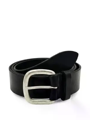 Orciani Soft Buckled Leather Belt - Black