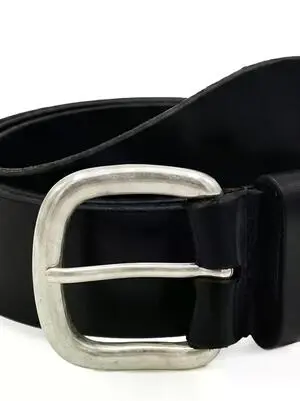 Orciani Soft Buckled Leather Belt - Black