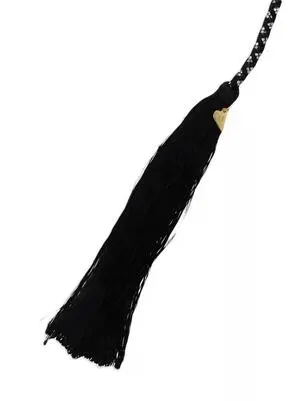 FORTE_FORTE Braided Belt With Tassels - Black