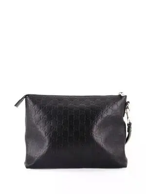 Gucci Signature Soft Wristlet Clutch Bag