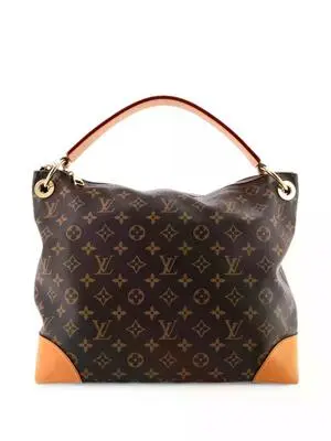 LOUIS VUITTON Berri Handbag Monogram Canvas Pm Hobo Bag - Brown