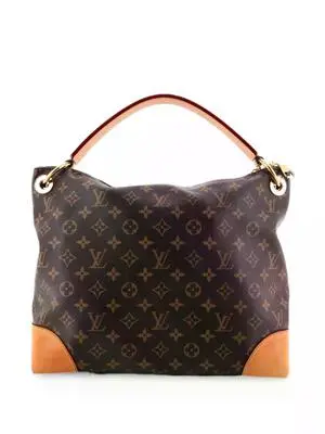 LOUIS VUITTON Berri Handbag Monogram Canvas Pm Hobo Bag - Brown