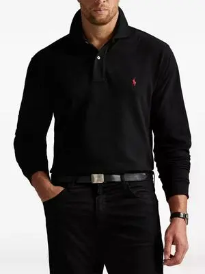 Polo Ralph Lauren Long-sleeve Mesh Polo Shirt - Black