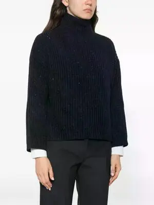Brunello Cucinelli Ribbed Sequin-embellished Knit