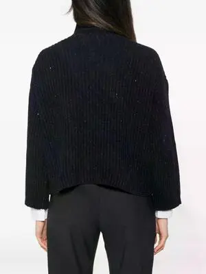 Brunello Cucinelli Ribbed Sequin-embellished Knit