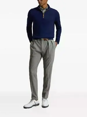 Rlx Ralph Lauren Half-zip Wool Sweater - Blue