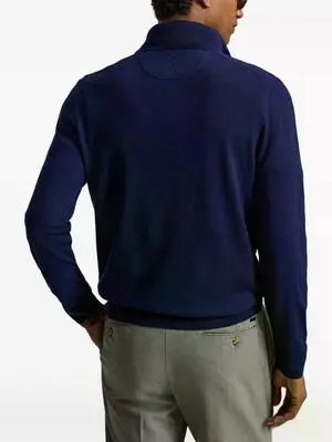 Rlx Ralph Lauren Half-zip Wool Sweater - Blue