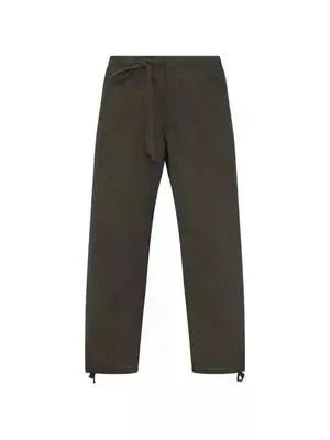 6397 Drawstring Waist Straight-leg Trousers - Black